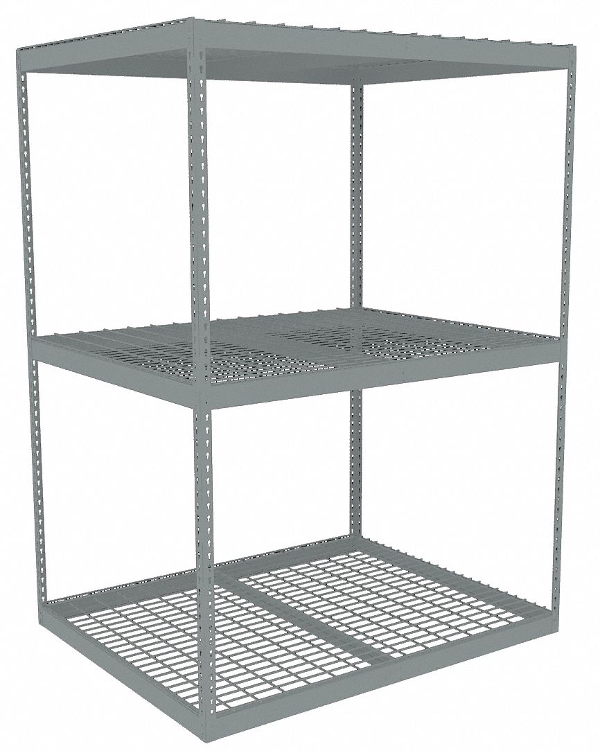 TENNSCO, Starter, Heavy-Duty, Boltless Shelving - 44P393|ZLE7-7242S-3W ...