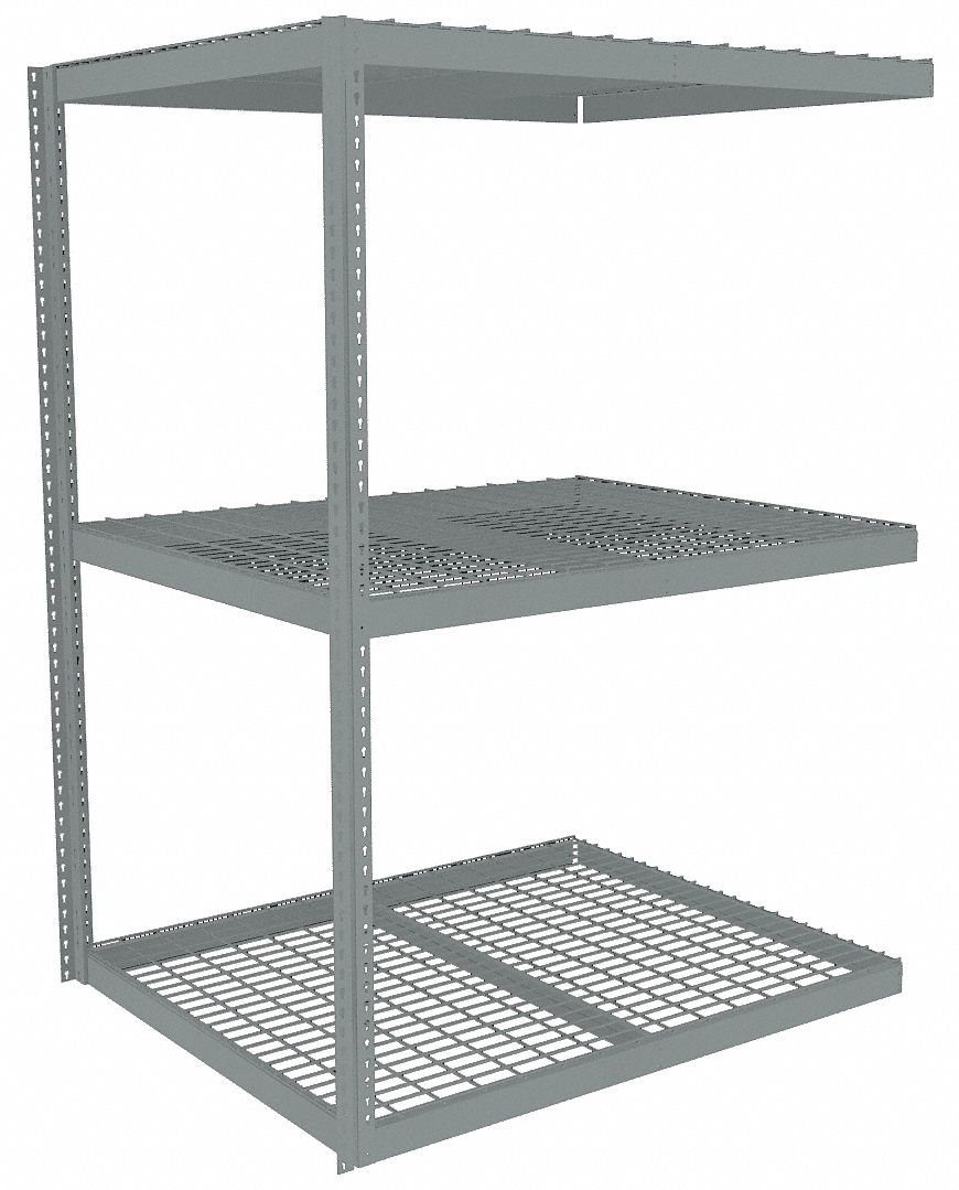 TENNSCO Boltless Shelving: Add-On, Heavy-Duty, 60 in x 48 in, 84 in ...