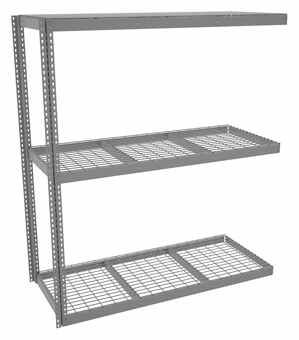 TENNSCO Boltless Shelving: Add-On, Heavy-Duty, 72 in x 30 in, 84 in ...
