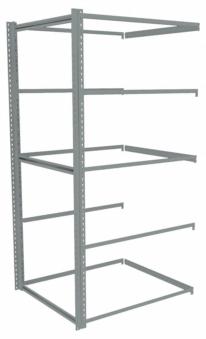 TENNSCO Boltless Shelving: Add-On, Medium-Duty, 36 in x 36 in, 84 in ...
