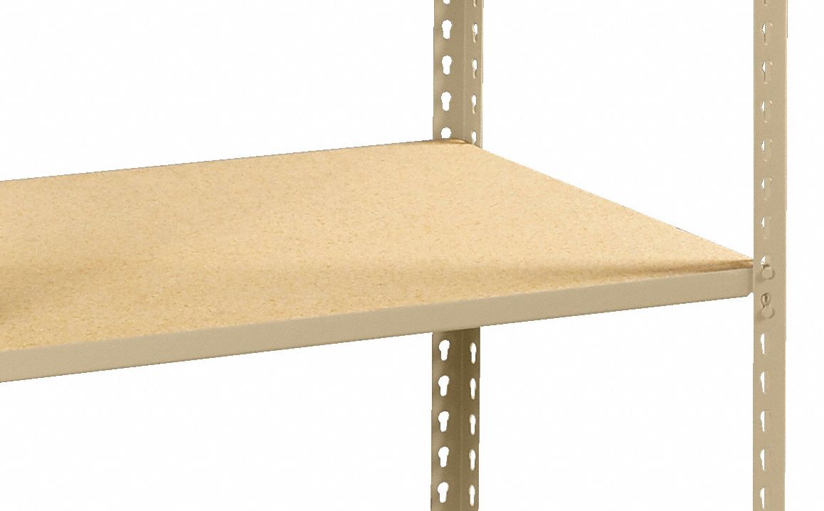 TENNSCO Shelf: 48 in x 15 in, 500 lb Load Capacity, Particleboard, Gray ...