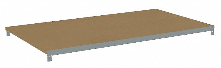TENNSCO Shelf: 48 in x 24 in, 500 lb Load Capacity, Particleboard, Gray - 44P823|ZAESH-4824D ...