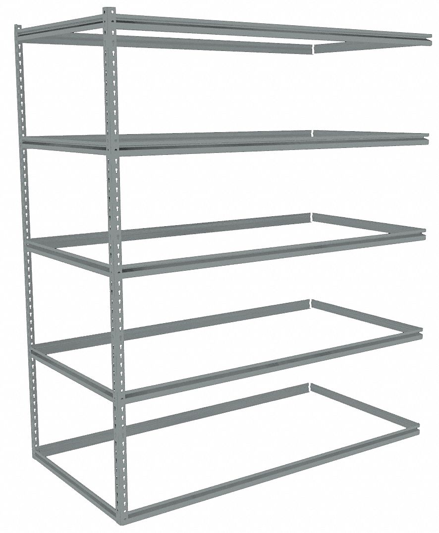 TENNSCO Boltless Shelving: Add-On, Medium-Duty, 72 in x 18 in, 84 in ...