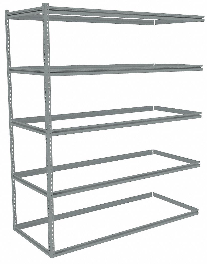 TENNSCO Boltless Shelving: Add-On, Medium-Duty, 72 in x 24 in, 84 in ...
