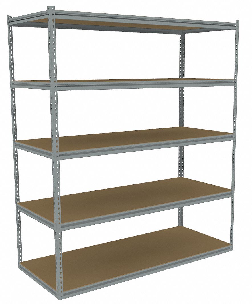 TENNSCO BOLTLESS SHELVING, STARTER, MEDIUM-DUTY, 60 IN X 24 IN, 84 IN ...