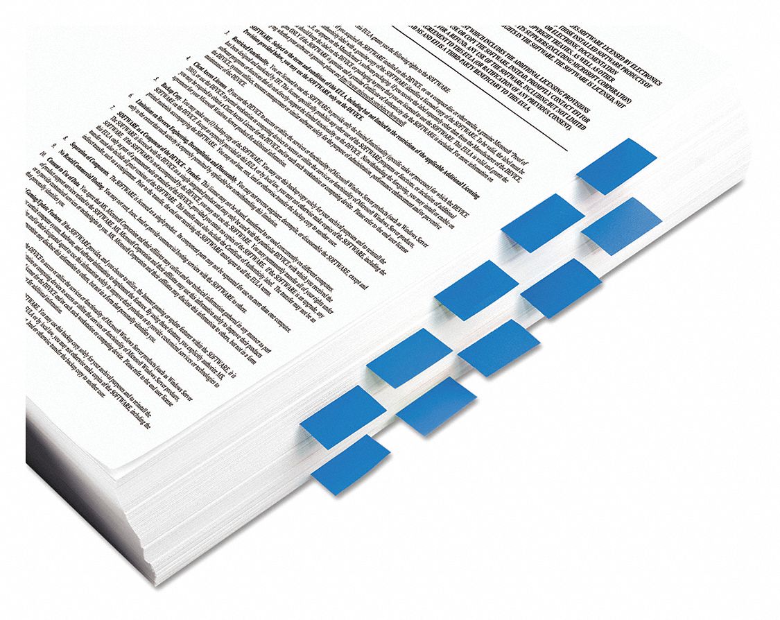 POST-IT, Flag,50Fl/Dispenser,Blue,PK6 - 44PA44|680-BE12 - Grainger