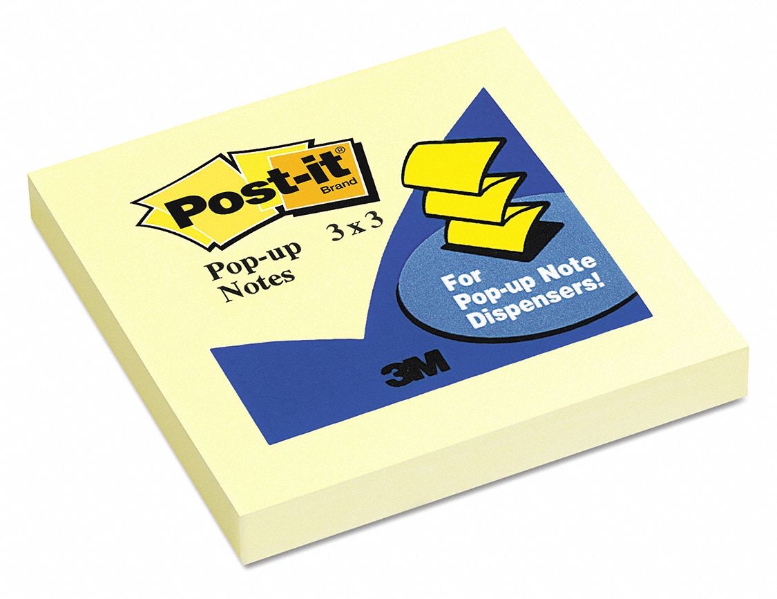 POST-IT, Refill,Post-It,3"x3",Yellow,PK1200 - 44PC73|R330YW - Grainger