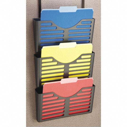 UNIVERSAL ONE, 3 Compartments, Plastic, Wall File - 44PG50|UNV08163 ...