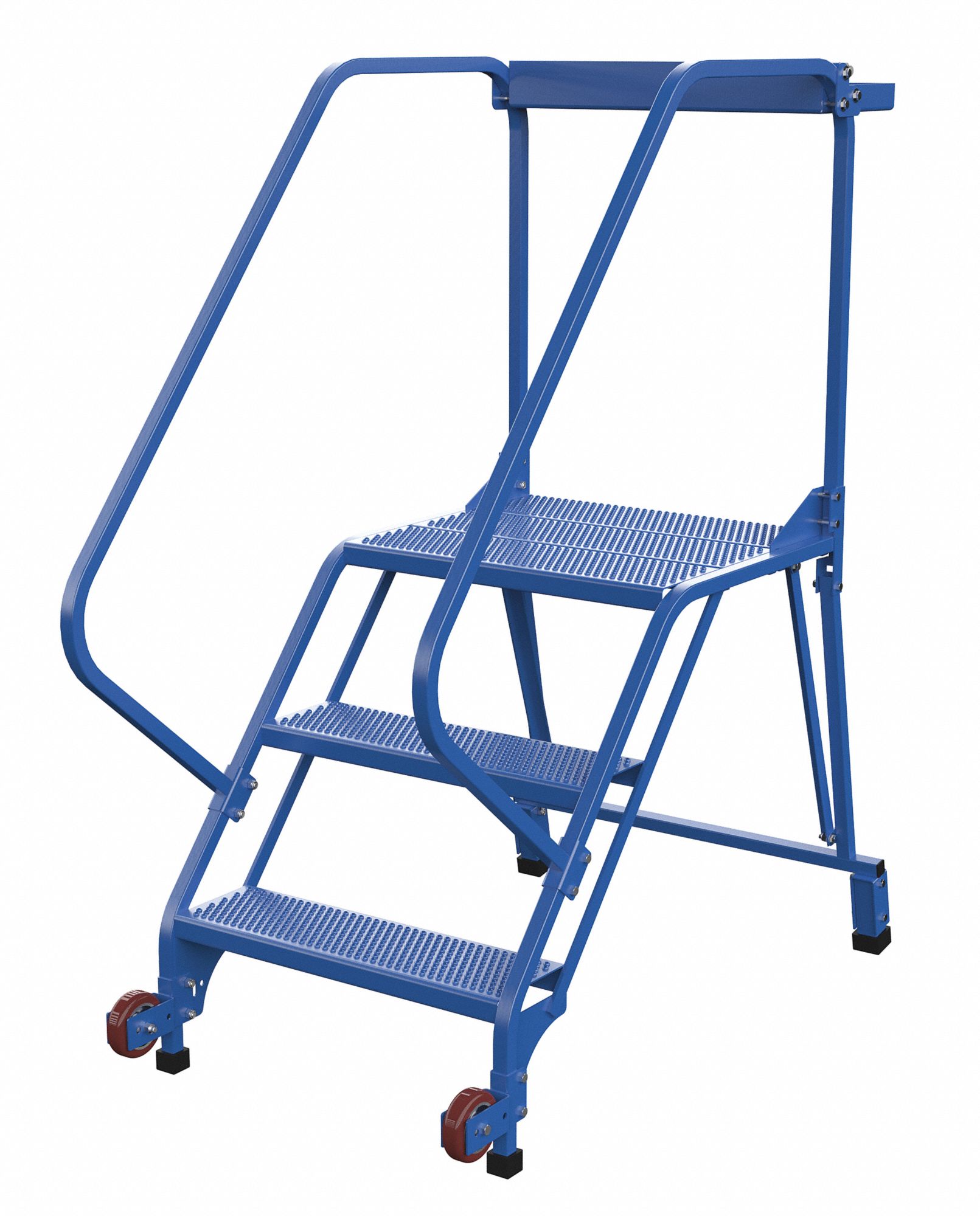 VESTIL LADDER, TILT AND ROLL/3-STEP/RAIL/50 ° /PERFORATED, 29-1/2X60X52 ...