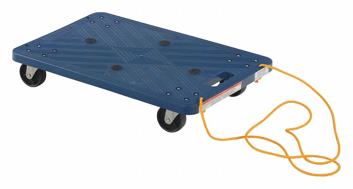 VESTIL, Plastic Dolly,Pull Rope,24x16",220 lb. - 44RR01|POS-1624-ROPE ...