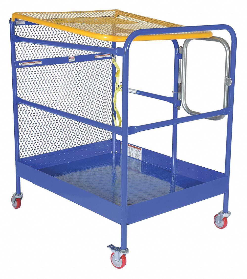 VESTIL, 1,000 lb Load Capacity - Max, 42 in Handrail Ht, Rolling Work ...