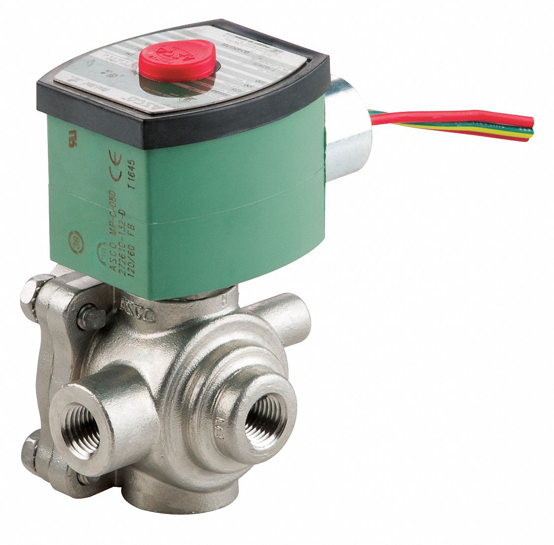REDHAT 120V AC Stainless Steel Solenoid Valve, 1/4" Pipe Size - 44U304 ...