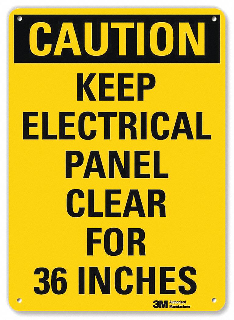 LYLE Caution Sign, Sign Format Traditional OSHA, Keep Electrical Panel ... LYLE Caution Sign, Sign Format Traditional OSHA, Keep Electrical Panel ...