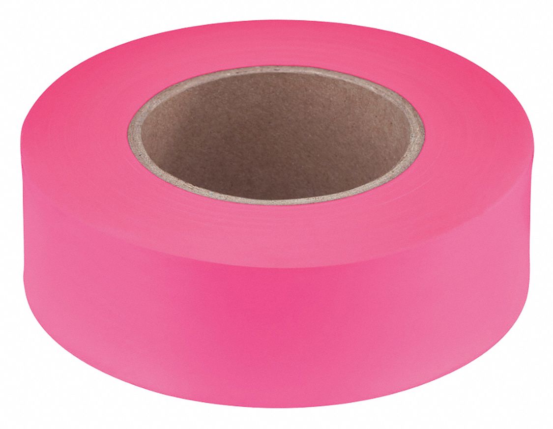 Flagging Tape,Pink,200 ft. x 1" - 44VJ85|77-003 - Grainger