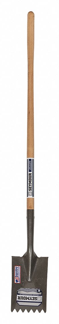 SEYMOUR MIDWEST, Wood, 48 in Handle Lg, Notched Roofing Spade,48" Wood ...