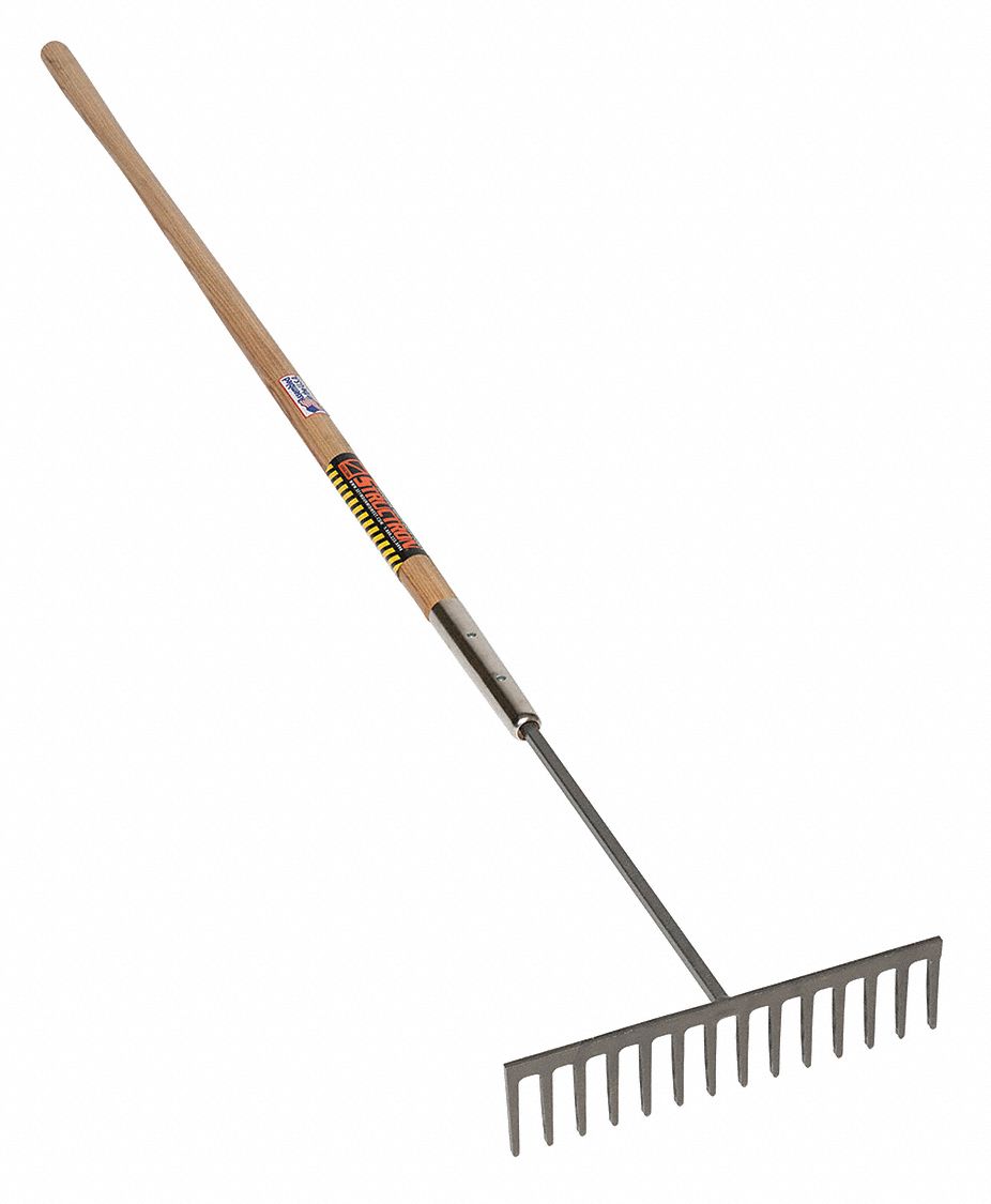 SEYMOUR MIDWEST STRUCTRON, Steel Head, Wood Handle, Forged Asphalt Rake ...