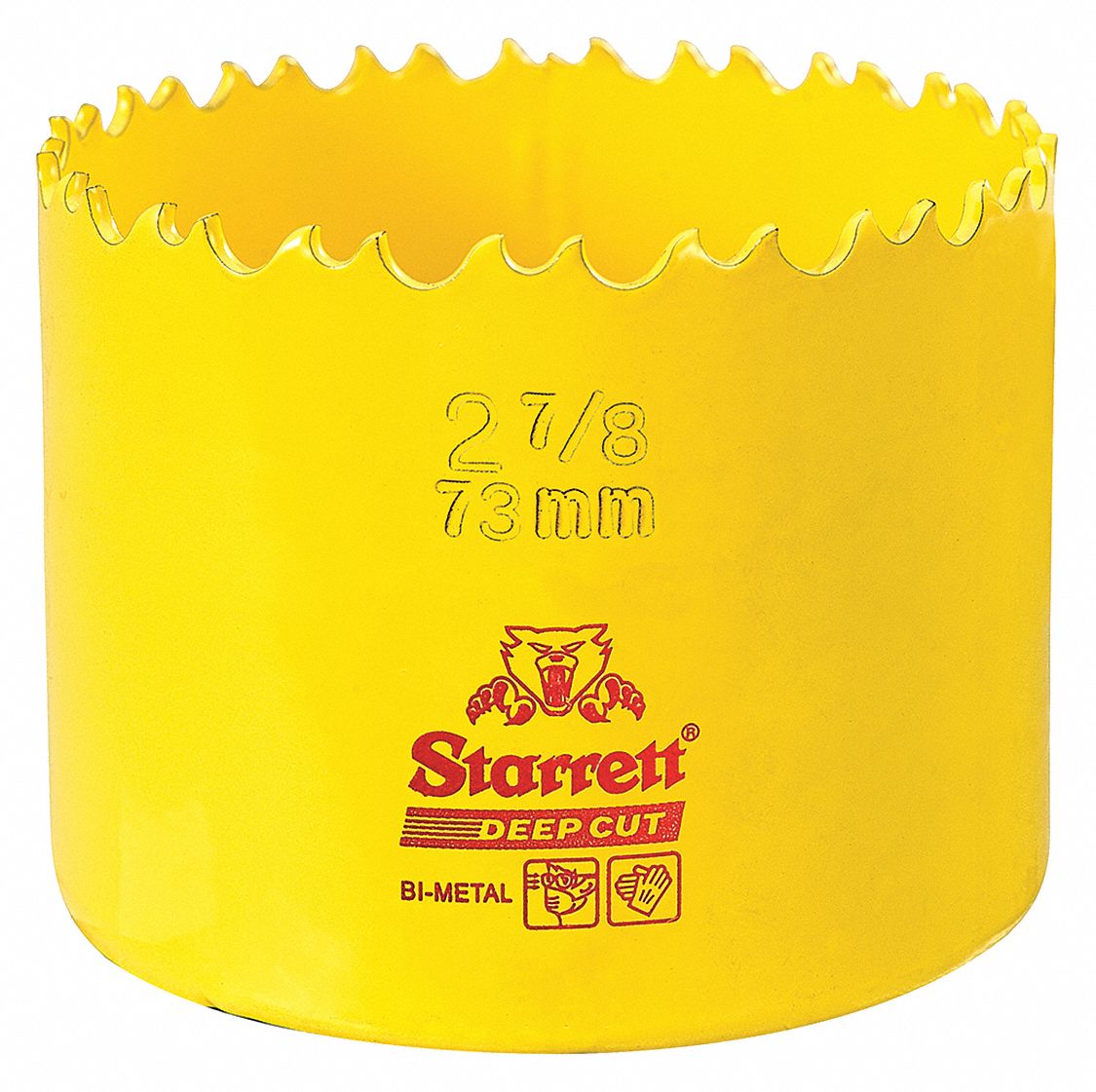 STARRETT BI-METAL DEEP CUT HOLE SAW, 2⅞ IN DIAMETER, 73MM, 2 IN CUTTING ...