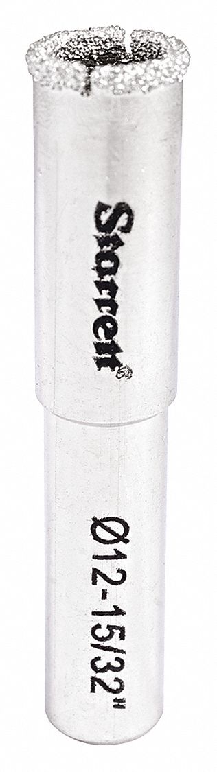 High Performance Diamond Tile Drill,1/2", 1/2 in, Straight - Grainger
