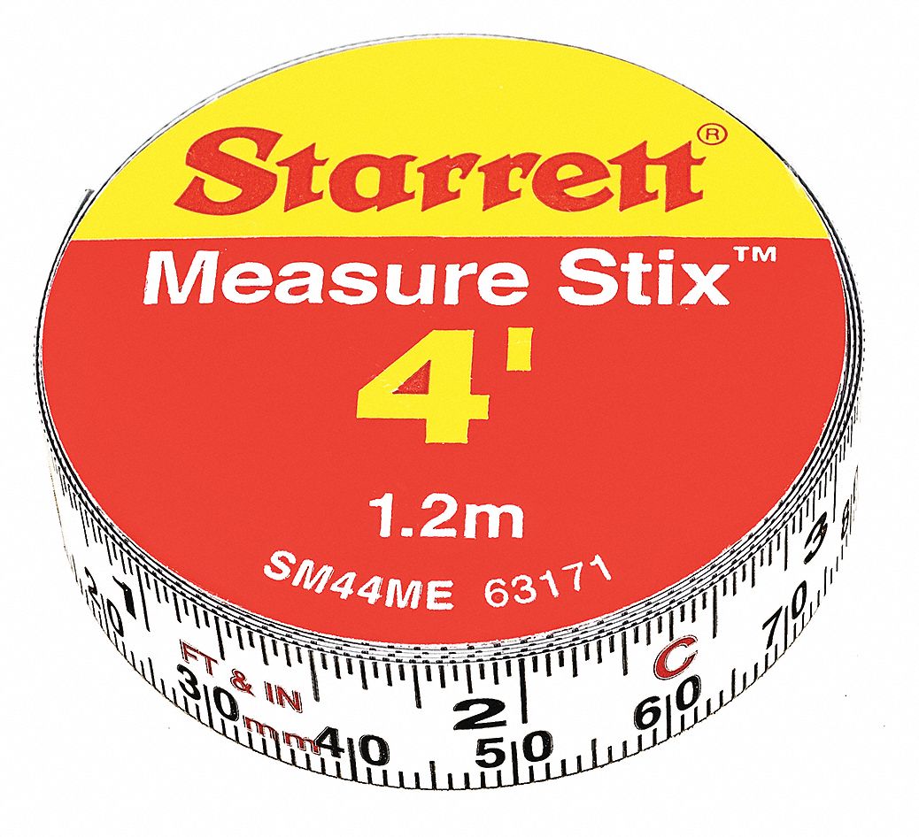 Measuring Stick,1/2"x4ft,Metric/English - Grainger