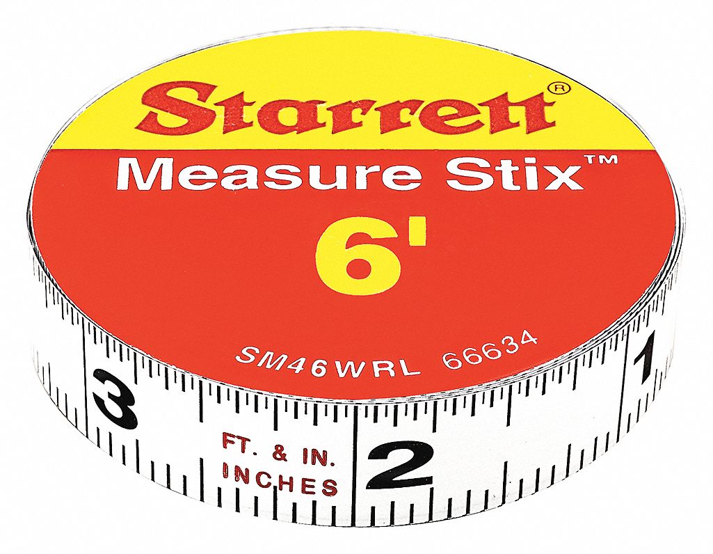 Measuring Stick,1/2"x 6ft., Right-Left - Grainger