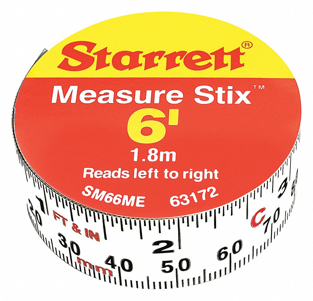 Measuring Stick,3/4"x6ft.,Metric/English - Grainger