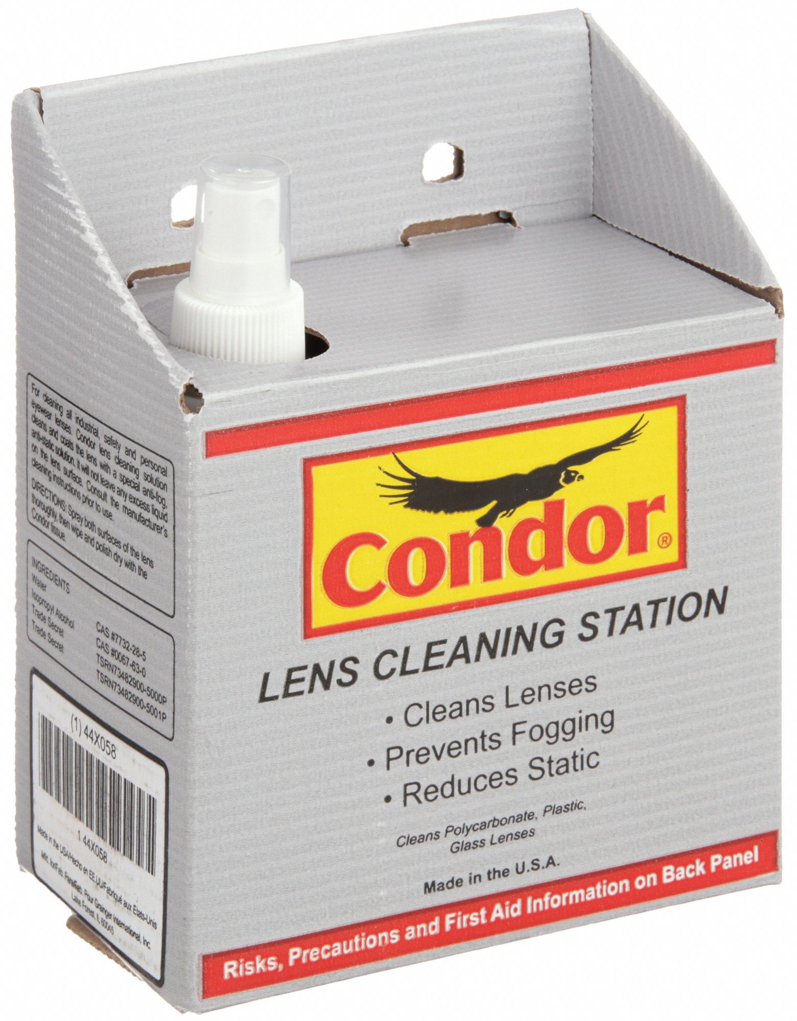 CONDOR, Non-Silicone, 6 in x 5 in Tissue Dimensions, Lens Cleaning ...