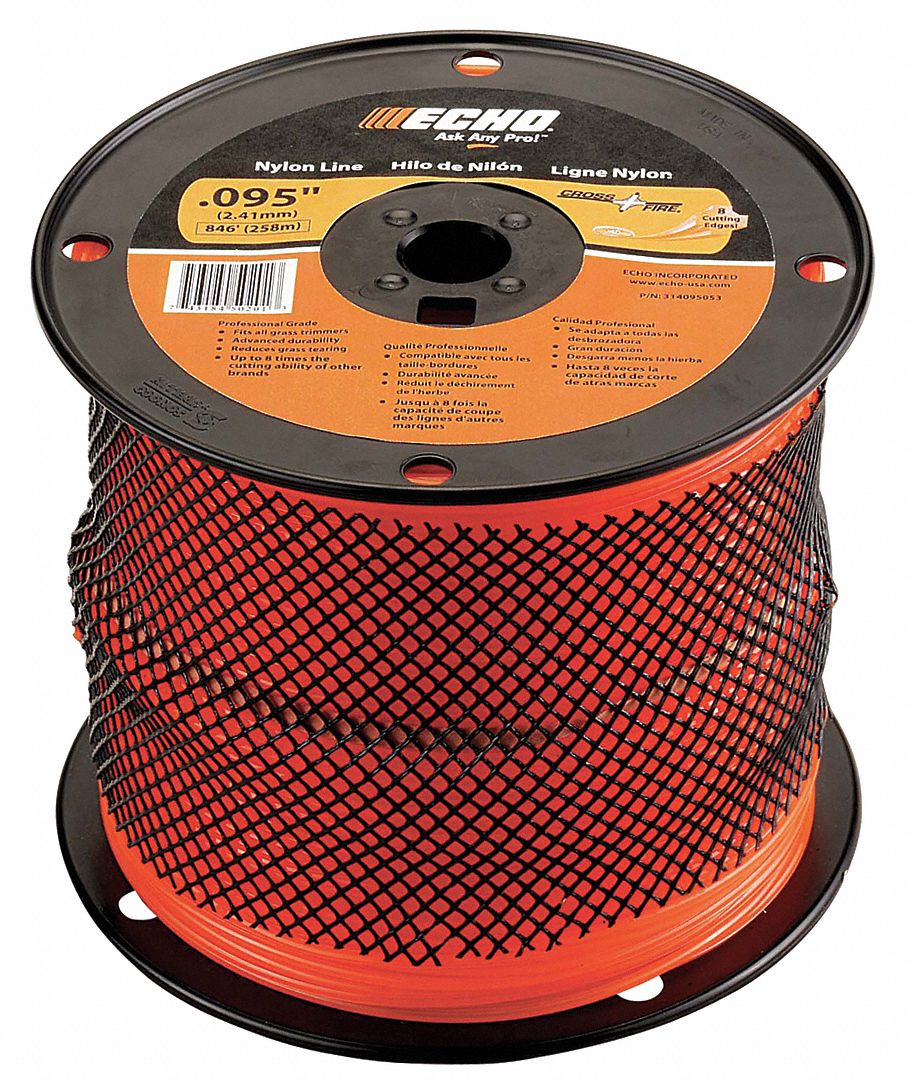 ECHO, Nylon, 0.095 in Dia, String Trimmer Line - 44X215|316095053 ...