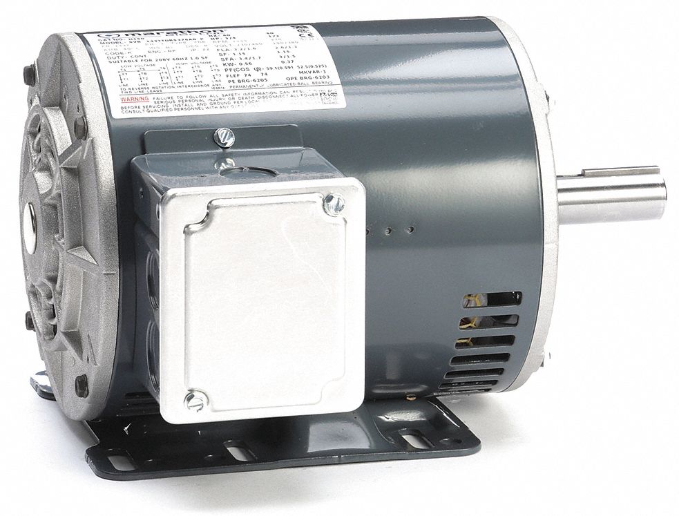 MARATHON MOTORS, Open Drip Proof, Rigid Base Mount, General Purpose ...