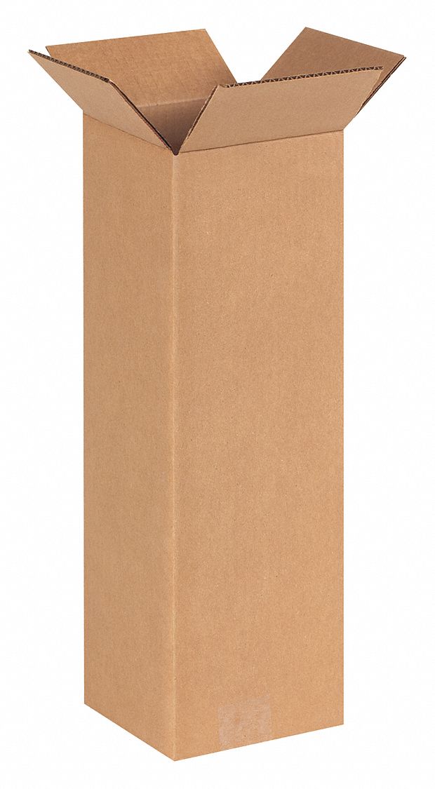 25, PK, Tall Corrugated Boxes,6"x6"x18",PK25 - 44YF56|6618 - Grainger