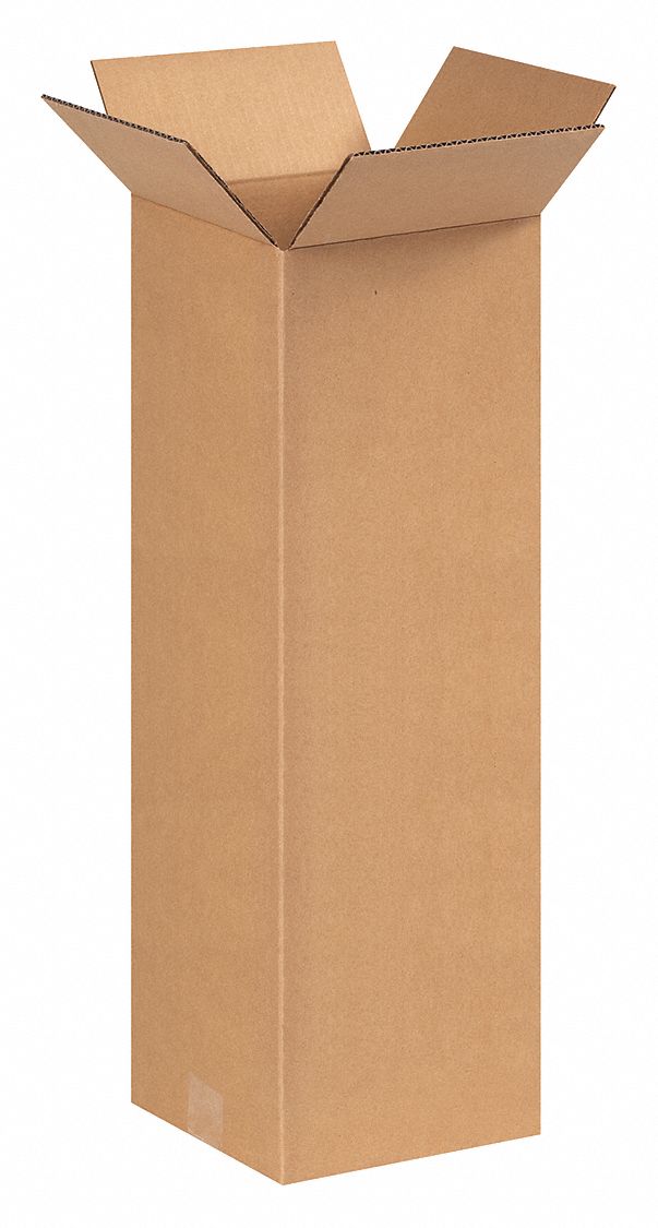 Tall Corrugated Boxes,8"x8"x24",PK25 - Grainger
