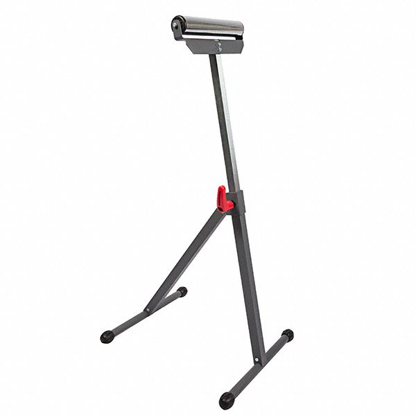 PROTOCOL Material Support Stand: 11 1/2 in Roller Wd, 11 1/2 in Overall ...