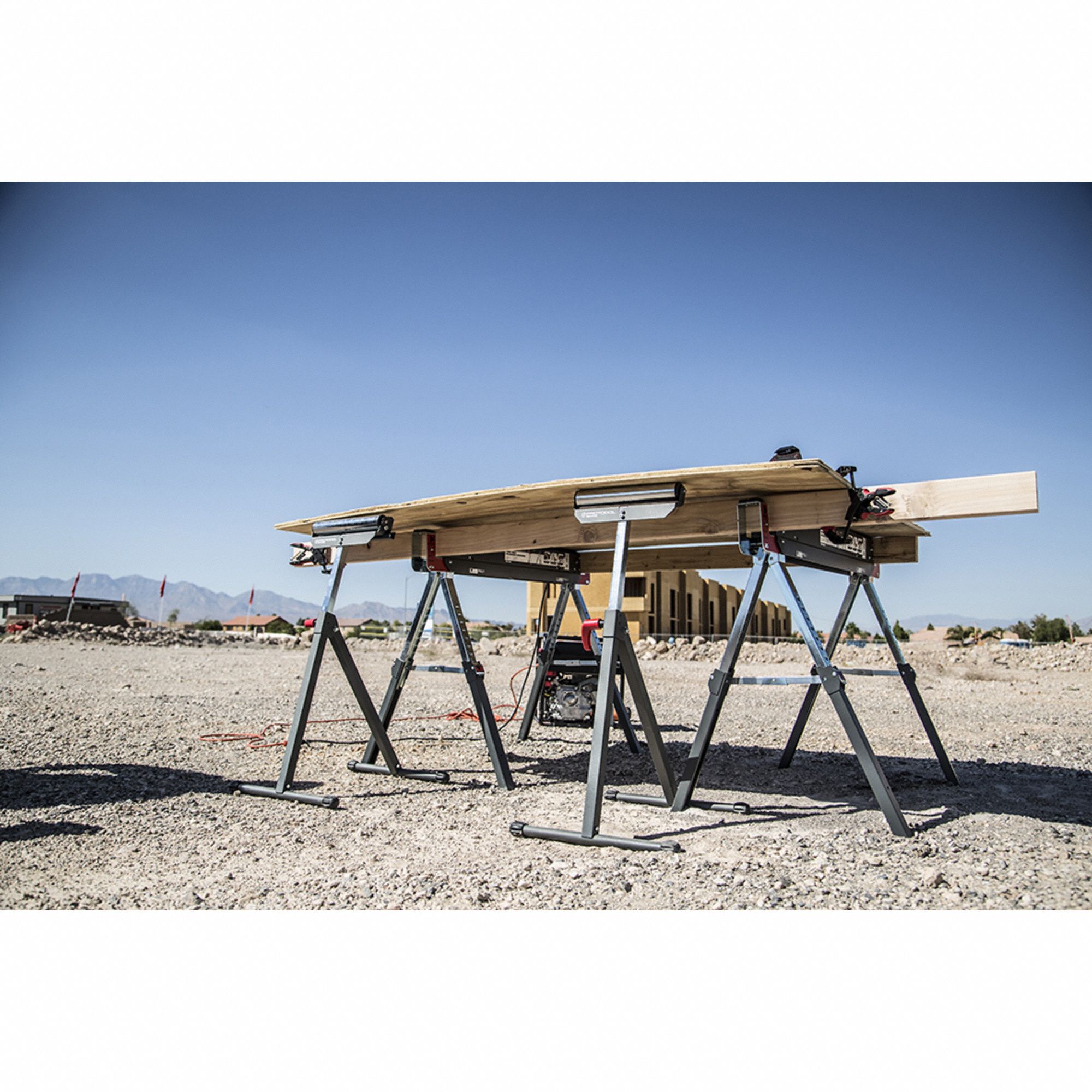 PROTOCOL Material Support Stand: 11 1/2 in Roller Wd, 11 1/2 in Overall ...