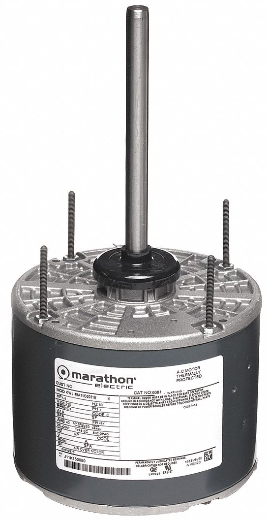 U.S. MOTORS, Stud Mount, Open Dripproof, Condenser Fan Motor - 55MM22 ...