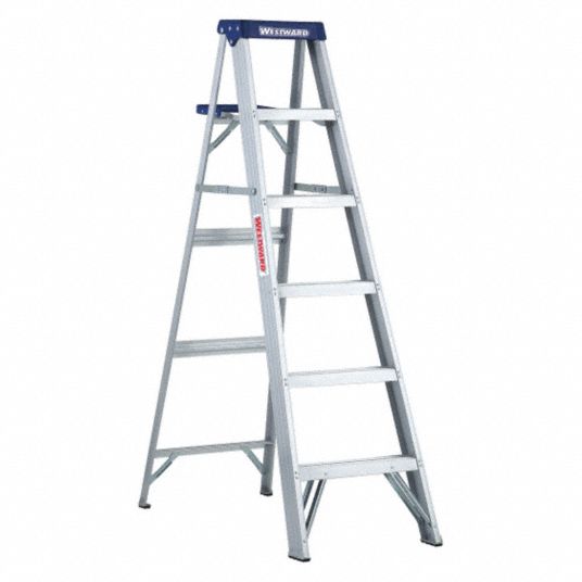 WESTWARD, 6 ft Ladder Ht, 5 Steps, Stepladder - 44YY12|44YY12 - Grainger