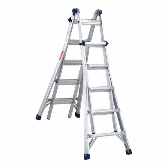 WESTWARD, Aluminum, 300 lb Load Capacity, Multipurpose Ladder - 44YY28 ...