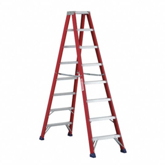 WESTWARD, Fiberglass, 300 lb Load Capacity, Twin Stepladder - 44YY38 ...