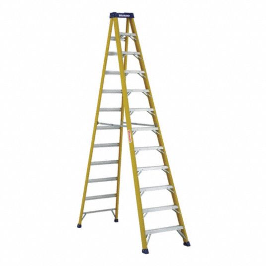 WESTWARD, 12 ft Ladder Size, Fiberglass, Stepladder - 44YY50|44YY50 ...
