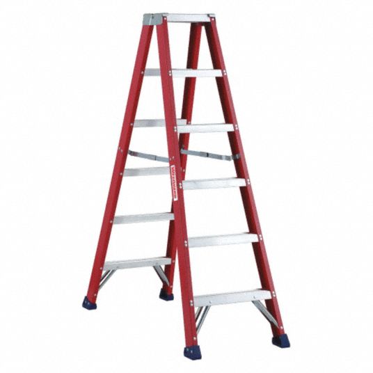 WESTWARD, Fiberglass, 300 lb Load Capacity, Twin Stepladder - 44YY55 ...