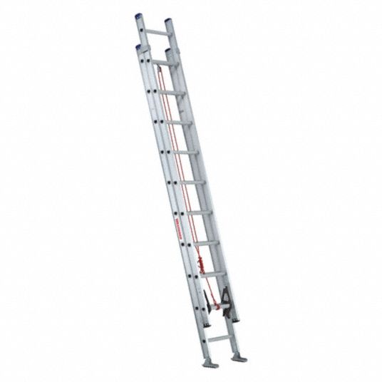 WESTWARD, 20 ft Ladder Size, Aluminum, Extension Ladder - 44YY56|44YY56 ...