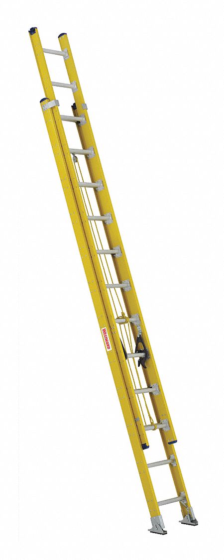 WESTWARD, 24 ft Ladder Size, Fiberglass, Extension Ladder - 44YY57 ...