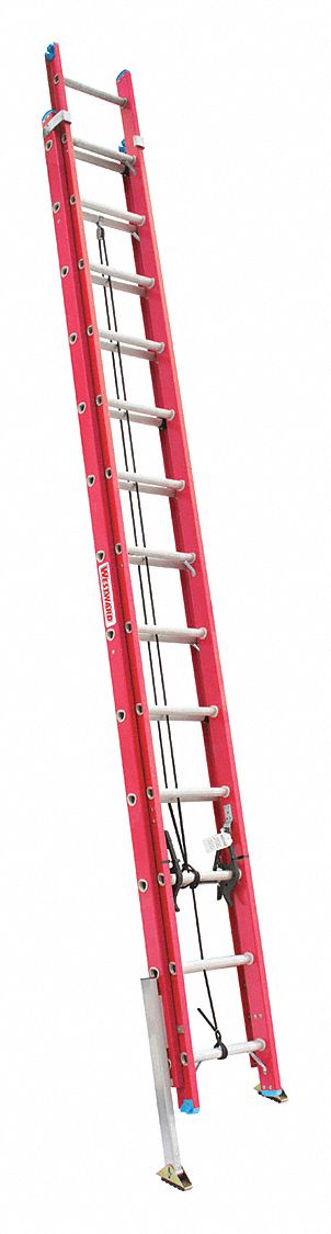 WESTWARD, 28 ft Ladder Size, Fiberglass, Extension Ladder - 44YY58 ...