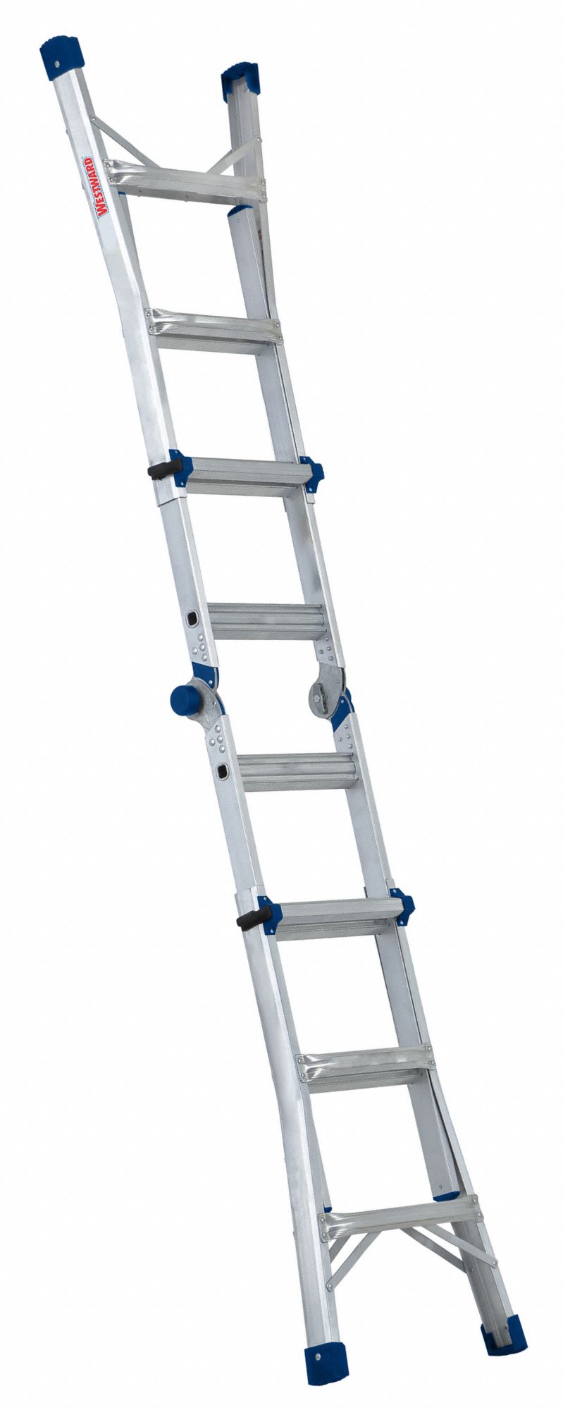 WESTWARD 13 ft Aluminum Multipurpose Ladder, 300 lb Load Capacity, 25 ...