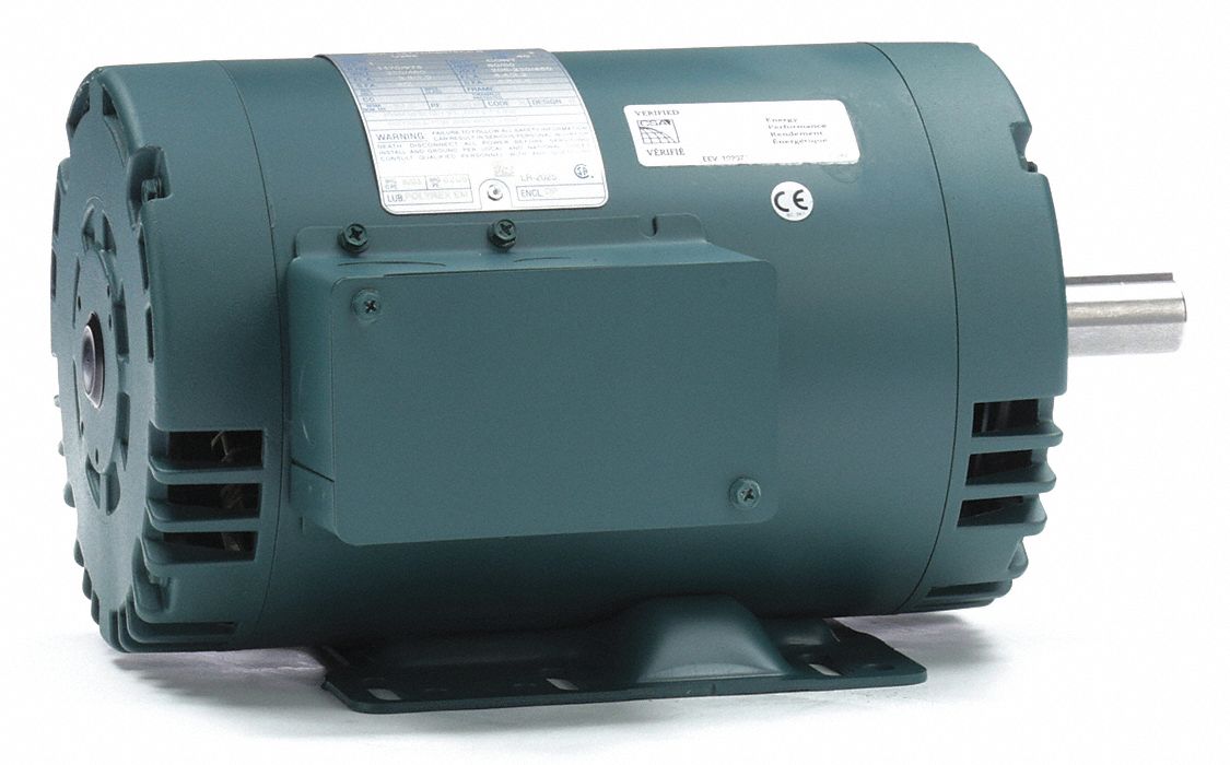 General Purpose Motor, 1 HP, 3-Phase, Nameplate RPM 1170, Voltage 230/ ...