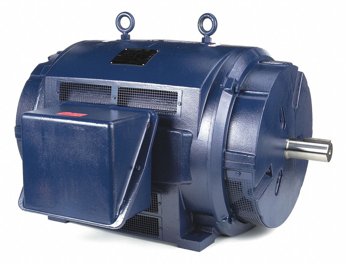 General Purpose Motor, 250 HP, 3-Phase, Nameplate RPM 3570, Voltage 460 ...