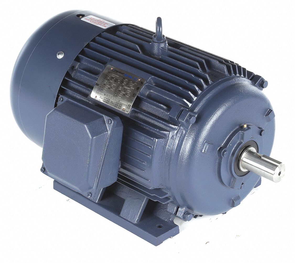 General Purpose Motor, 30 HP, 3-Phase, Nameplate RPM 1780, Voltage 230/ ...