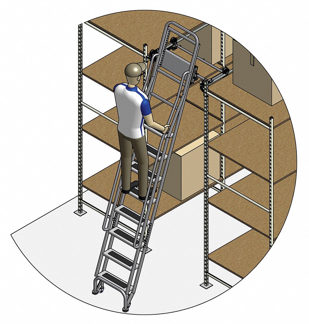 COTTERMAN, 125 in to 135 in, 100 in Top Step Ht, Stationary Dual Track ...