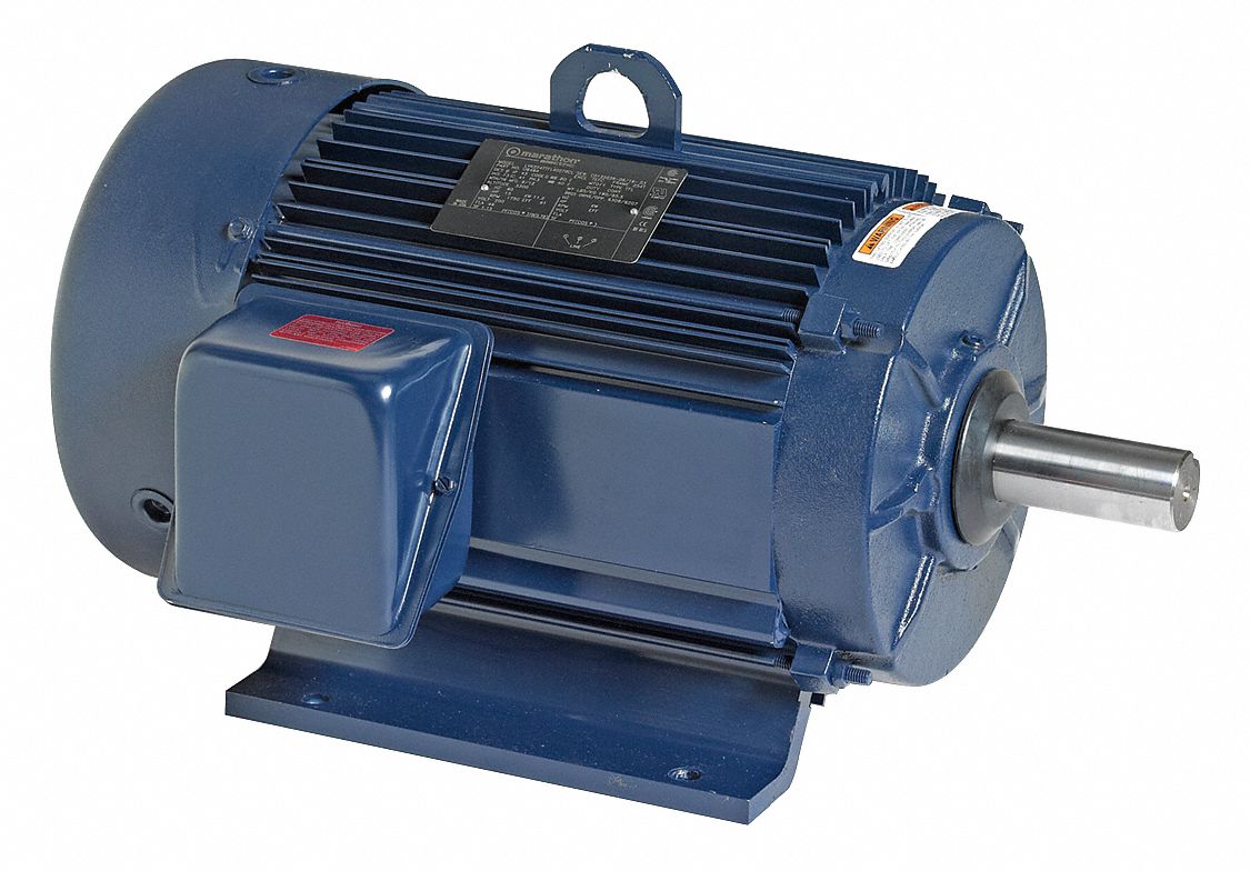 General Purpose Motor, 15 HP, 3-Phase, Nameplate RPM 1750, Voltage 200 ...