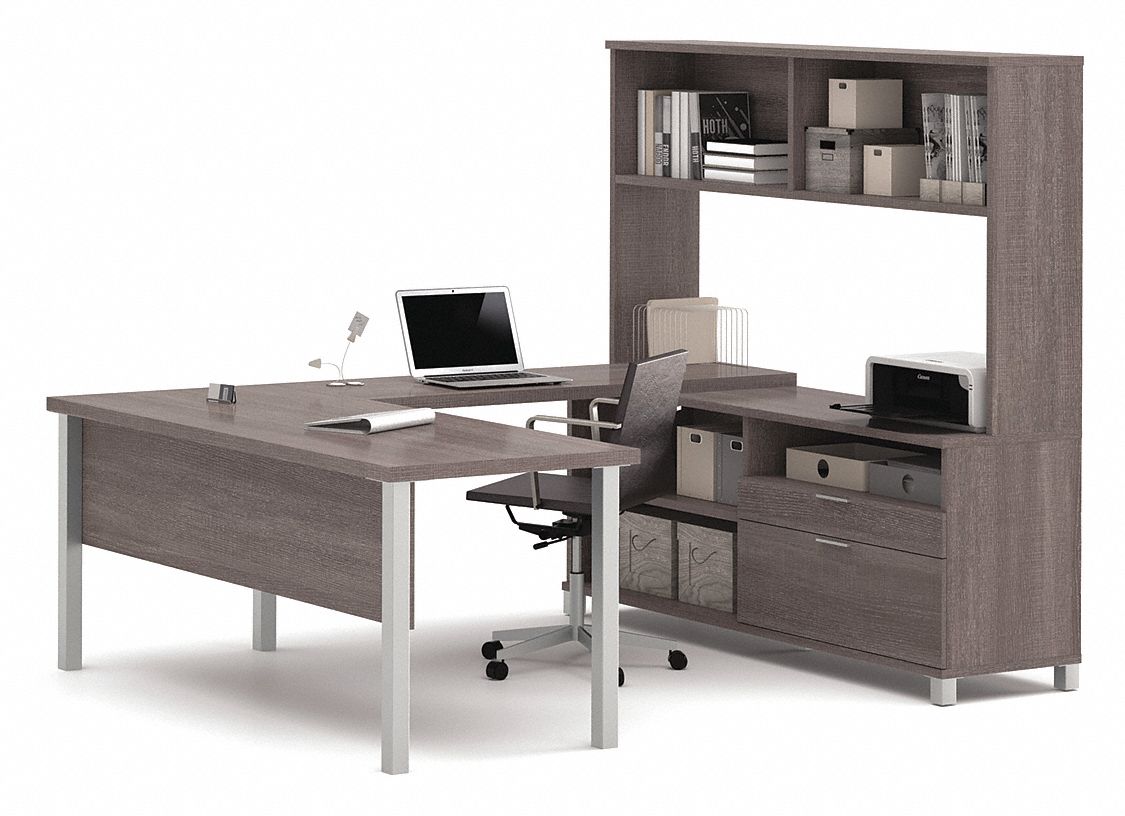 Pro-Linea U-Shape Workstation, Overall Height 68 3/4 in, Overall Width ...