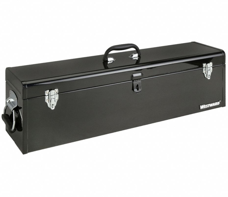 WESTWARD Caja de Herramientas Acero Negro 9" x 30" x 7" - Cajas y ...