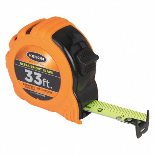 KESON, Inch/Engineer's Scale, Nonmagnetic Double Hook Tip, Tape Measure ...